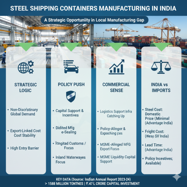 Steel Shipping Containers Manufacturing in India - Entrepreneur India Blog