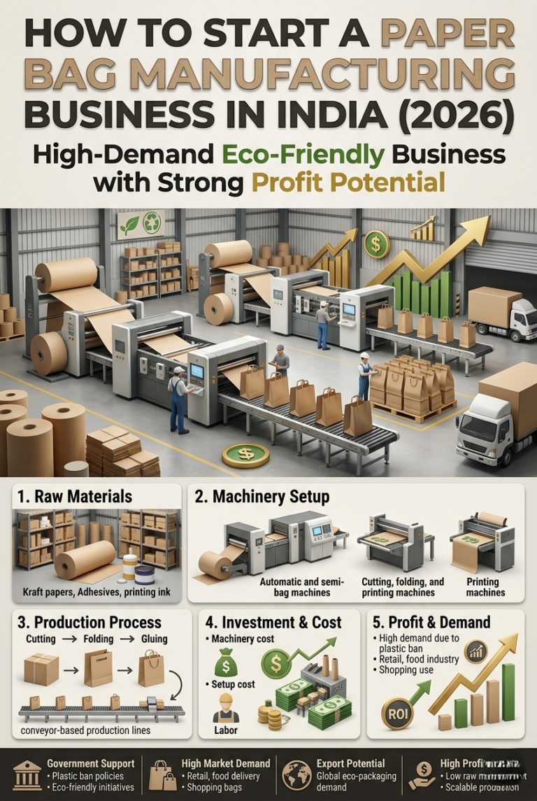 paper bag manufacturing business in India – Cost & Profit