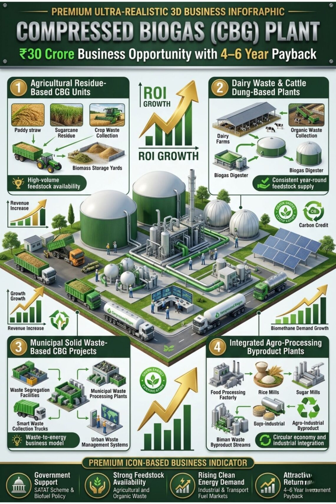 Compressed Biogas (CBG) Plant Business in India